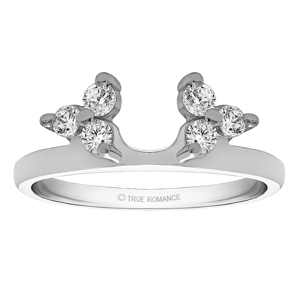 14K White Gold Solitaire Ring Wrap/Enhancer - RW174-E